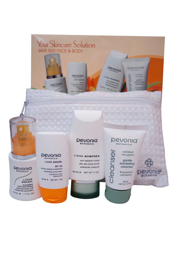 Pevonia Botanica Your Skincare Solution Safe Sun Face & Body Kit ...